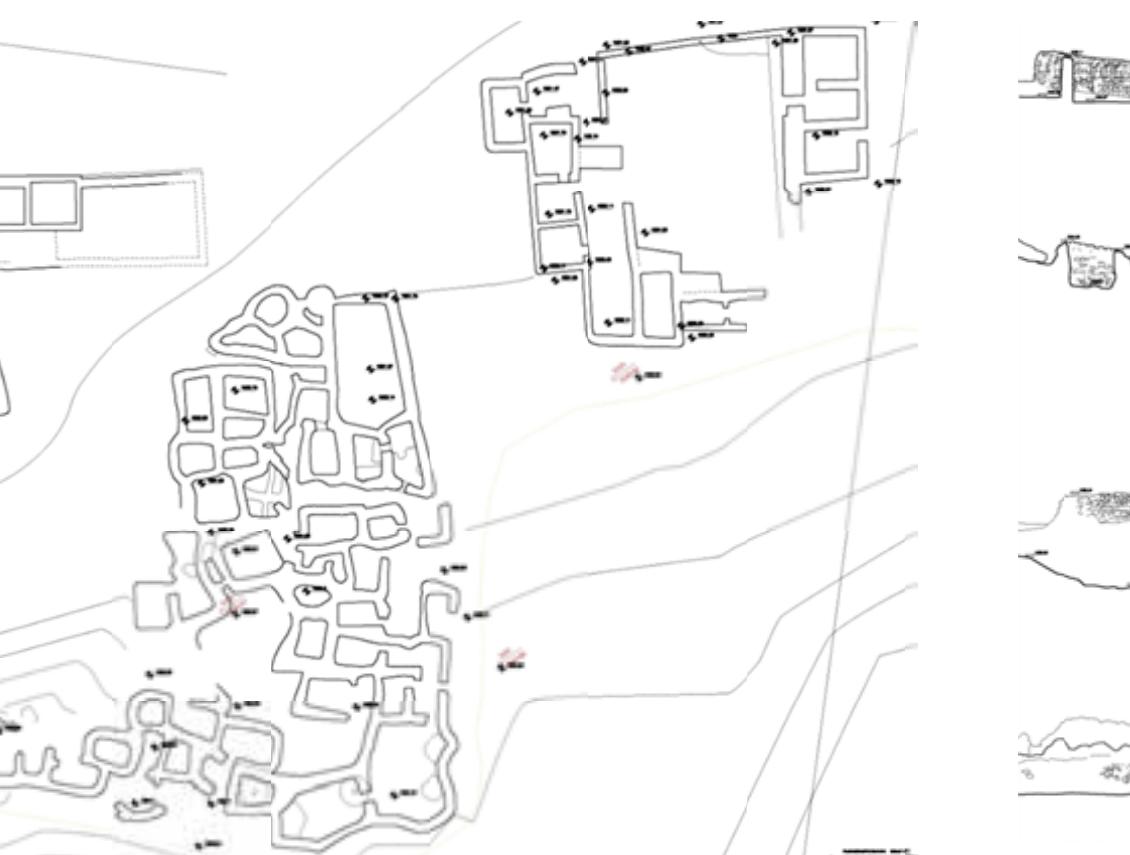 137 site plan of the ruins of complex a and the east sector