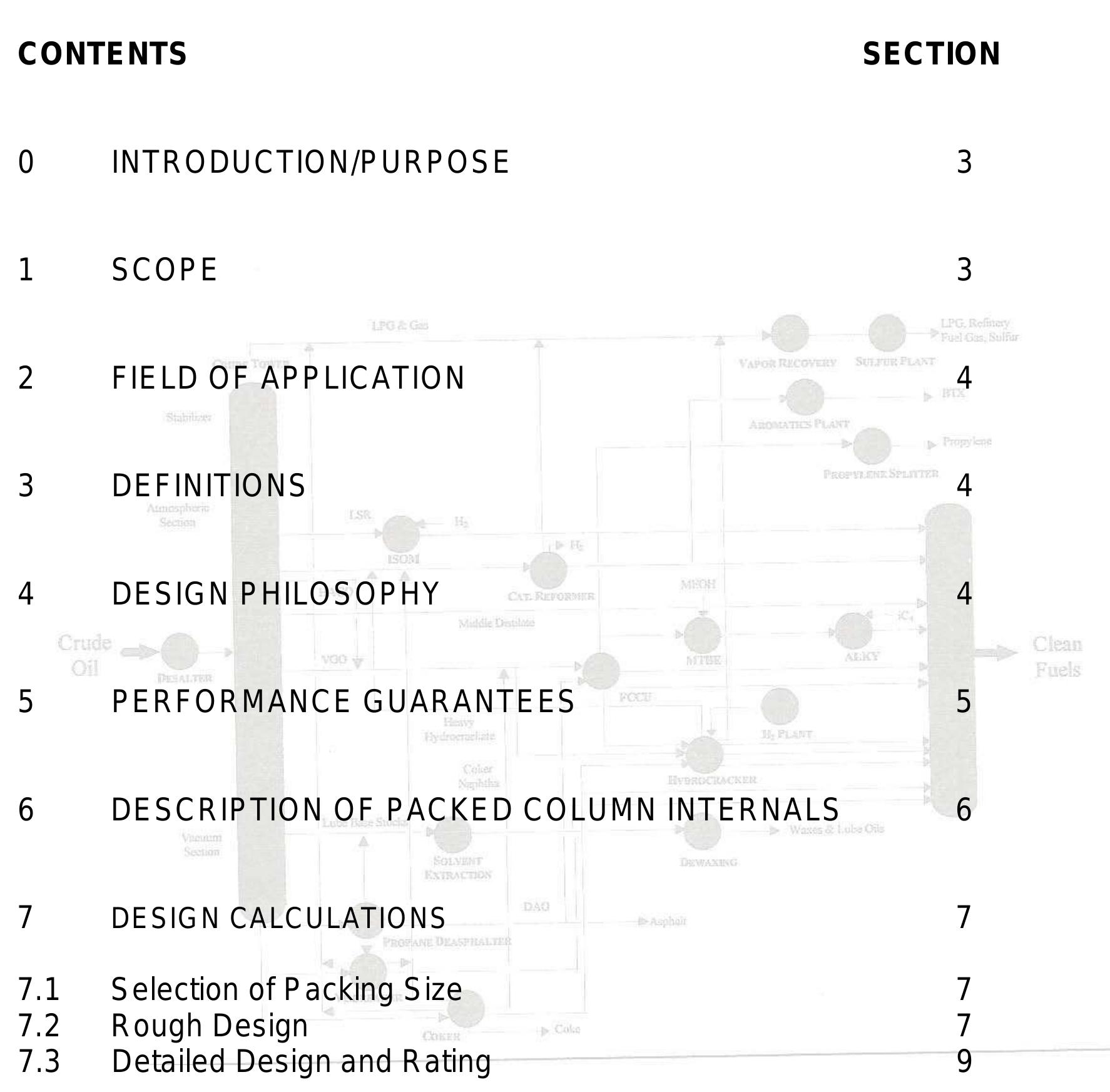 Figure 2 - Design and Rating of Packed Distillation Columns