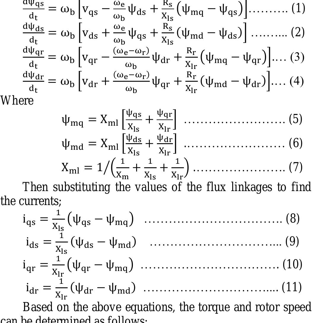 Driving the model equations can be generated from the dq0