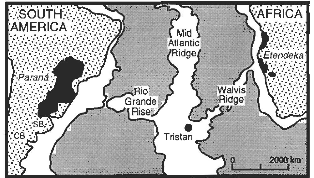 , map of the south atlantic region [after white and