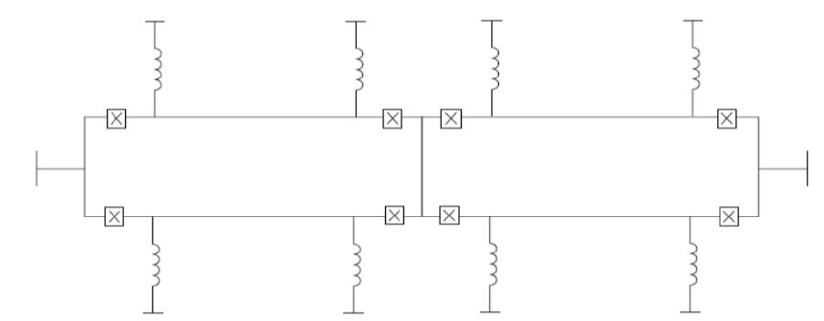 12 the two sections of a double-circuit high- voltage ac