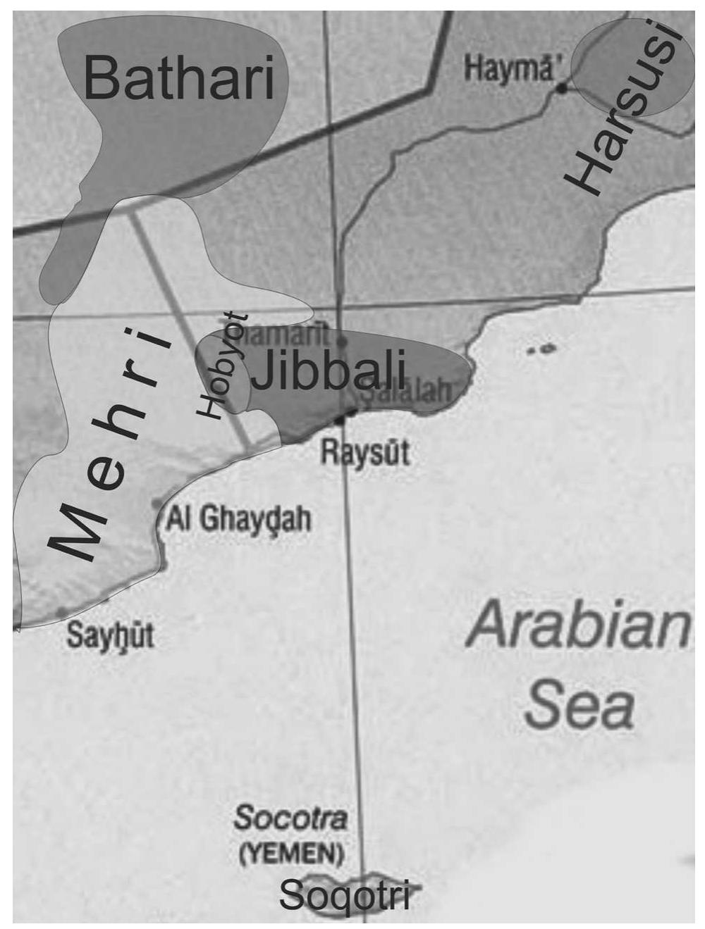 4. map showing approximate locations where epigraphic south
