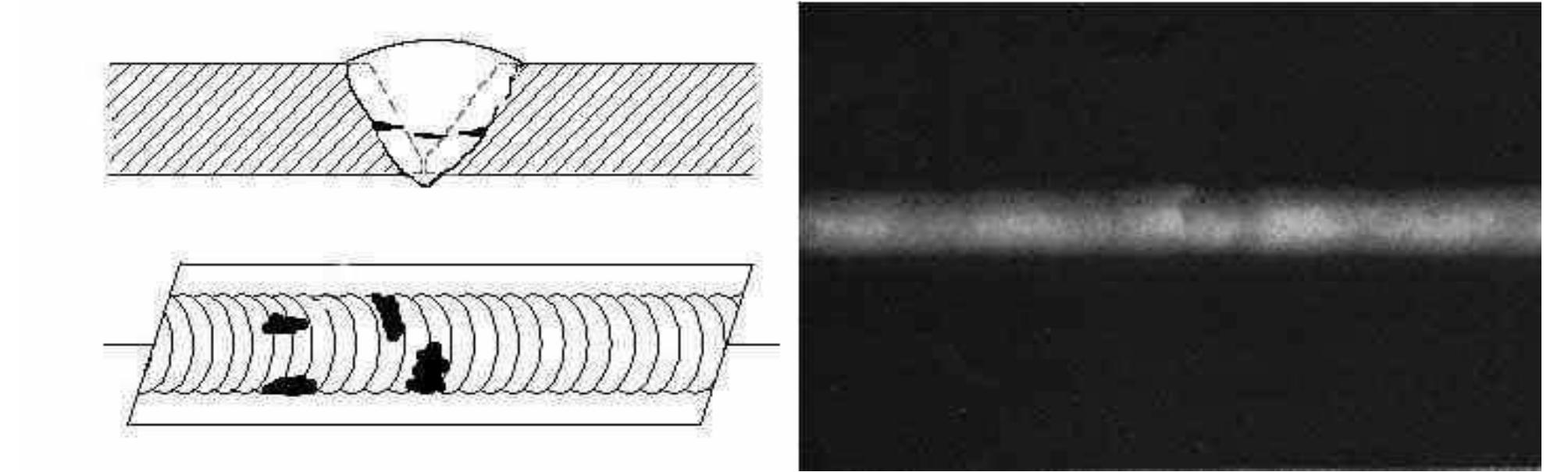 The previous weld pass material (interpass cold lap). the