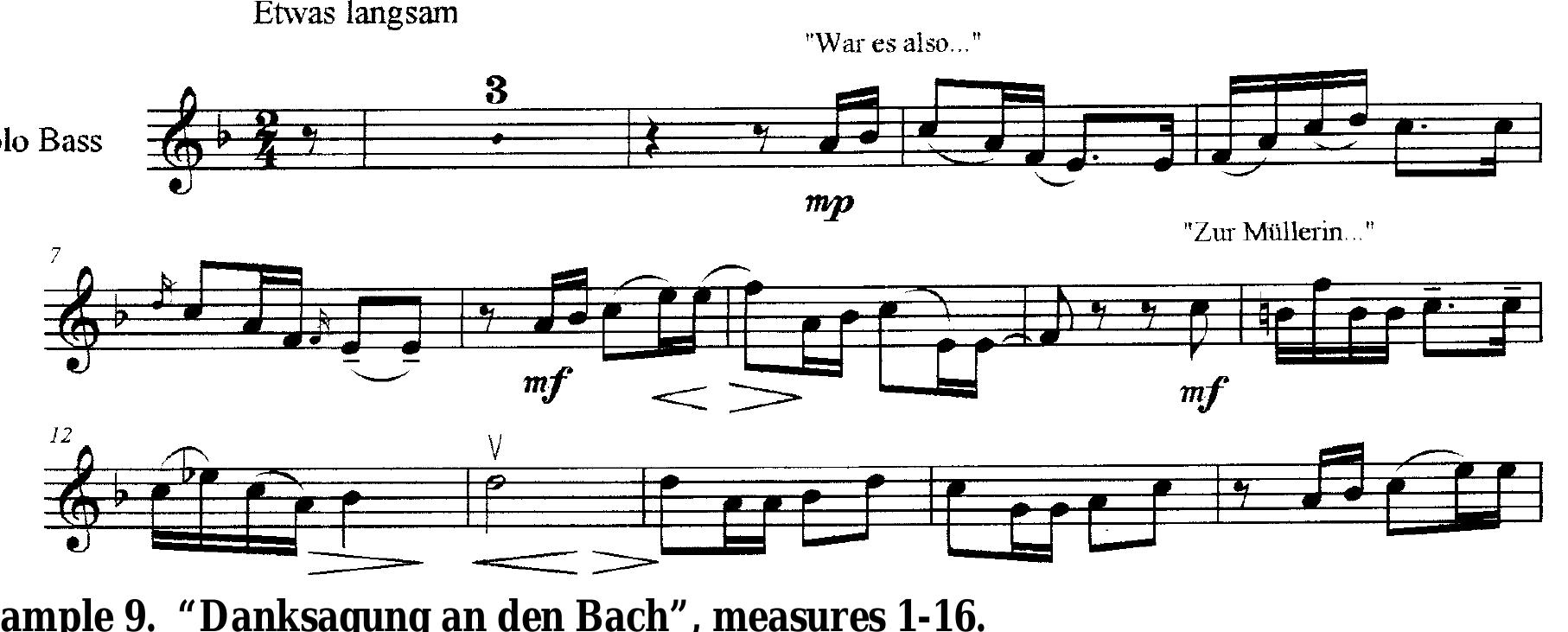 Treble clef. example 9 shows the arrangement in the first