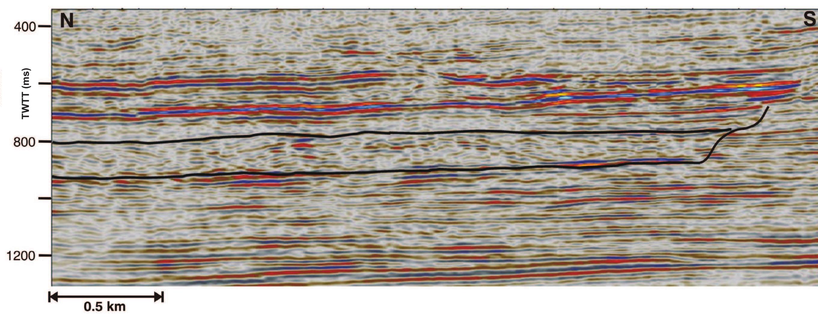 Figure 26 - Outcrop and seismic examples of mass-transport