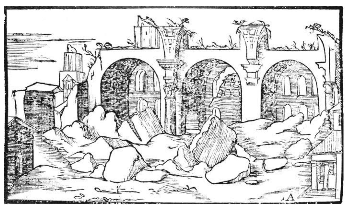 Xylography from gamucci (1565) showing the “fresh” collapse