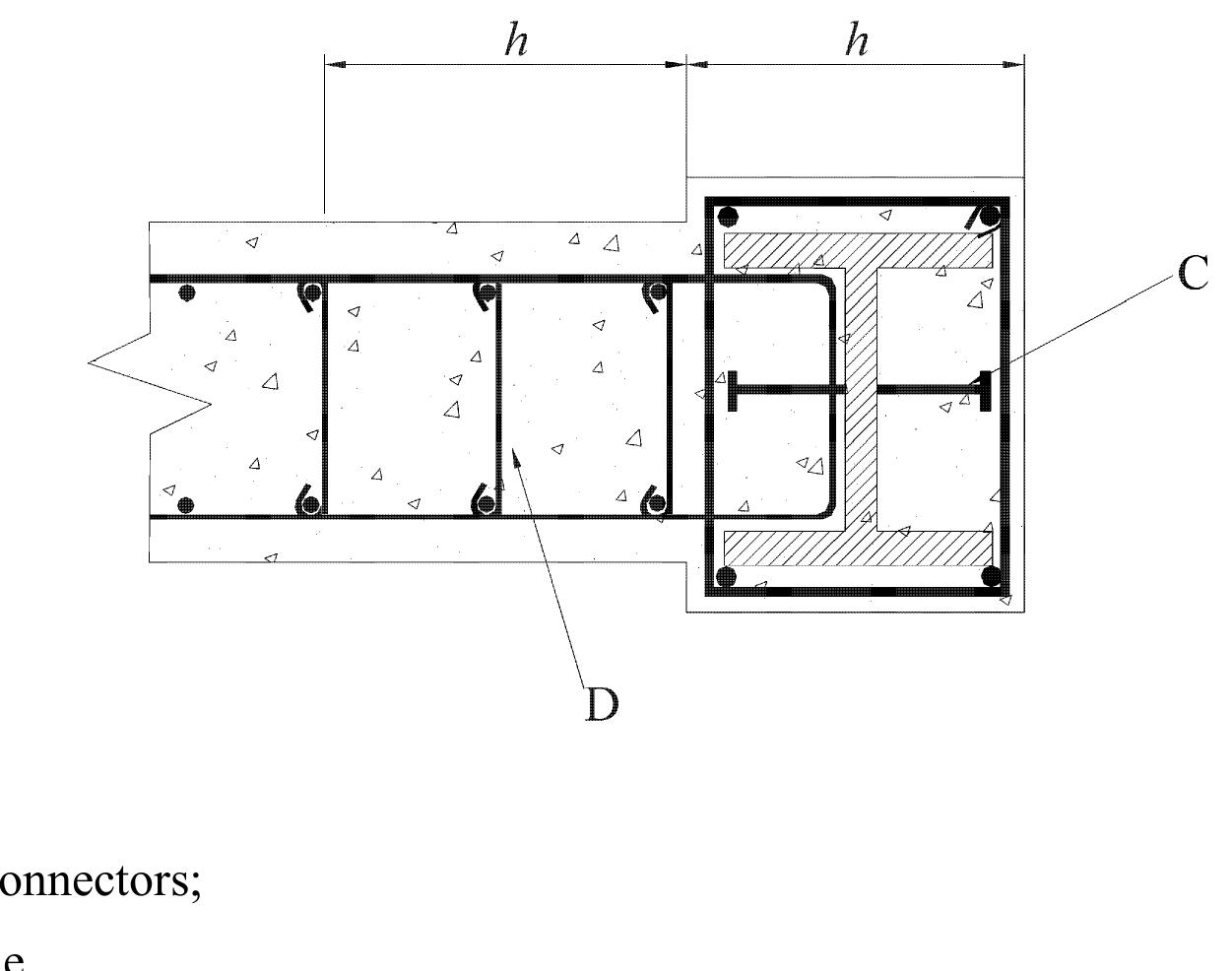 9a: details of partially encased composite boundary elements