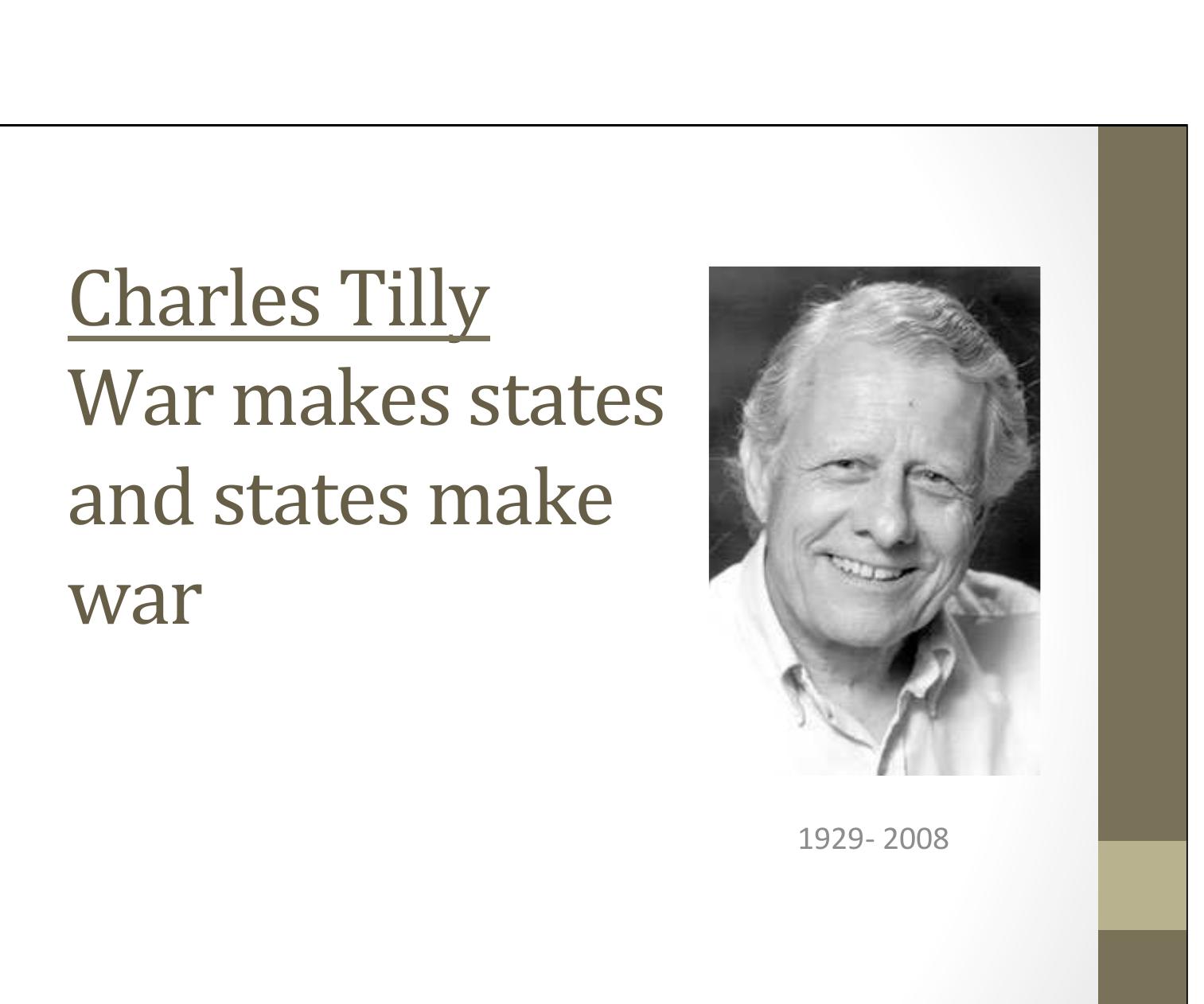 (PDF) Charles Tilly: On War and State-Making