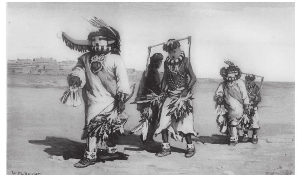 Saiyatasha, zuni’s one-horn kachina, is the rain priest of