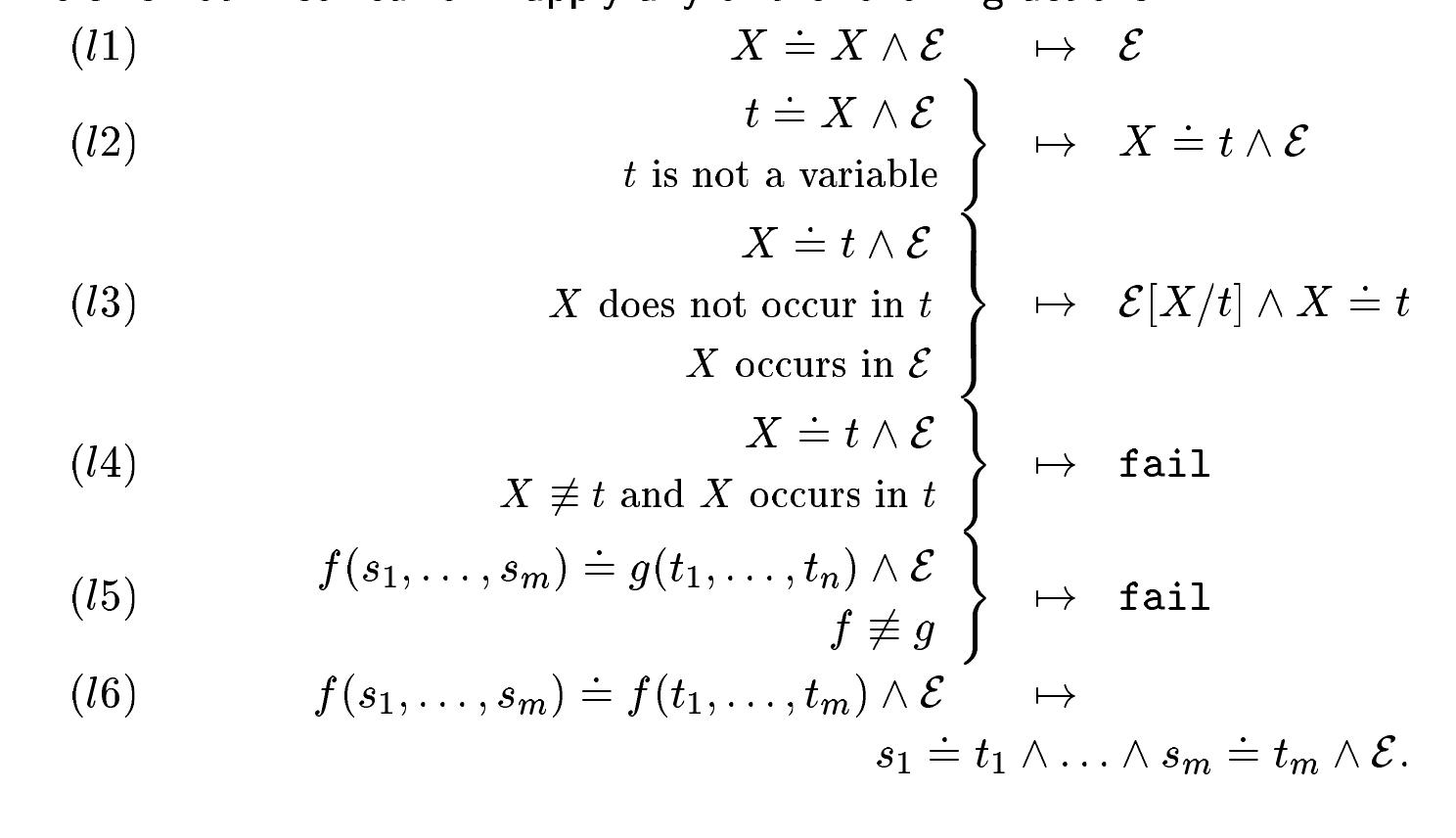 Standard Unification Algorithm 32 Standard Unification