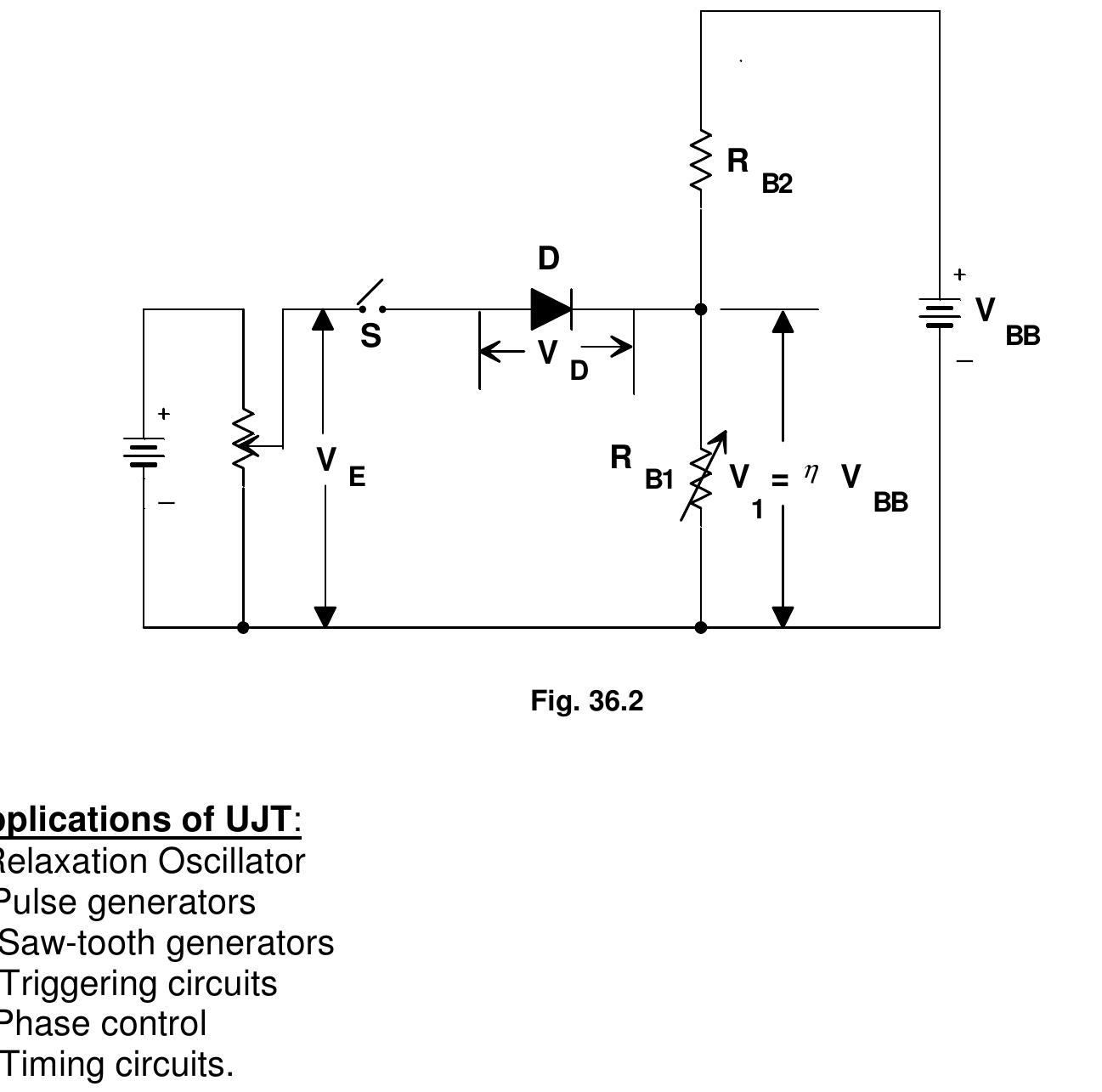 Q.36(ii) fet as a switch: the circuit diagram of an