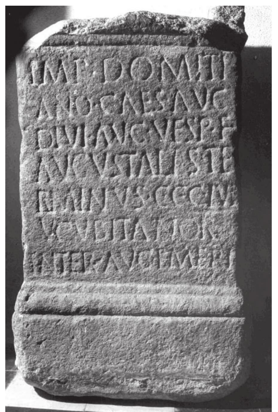 6. boundary-marker (terminus augustalis) between the