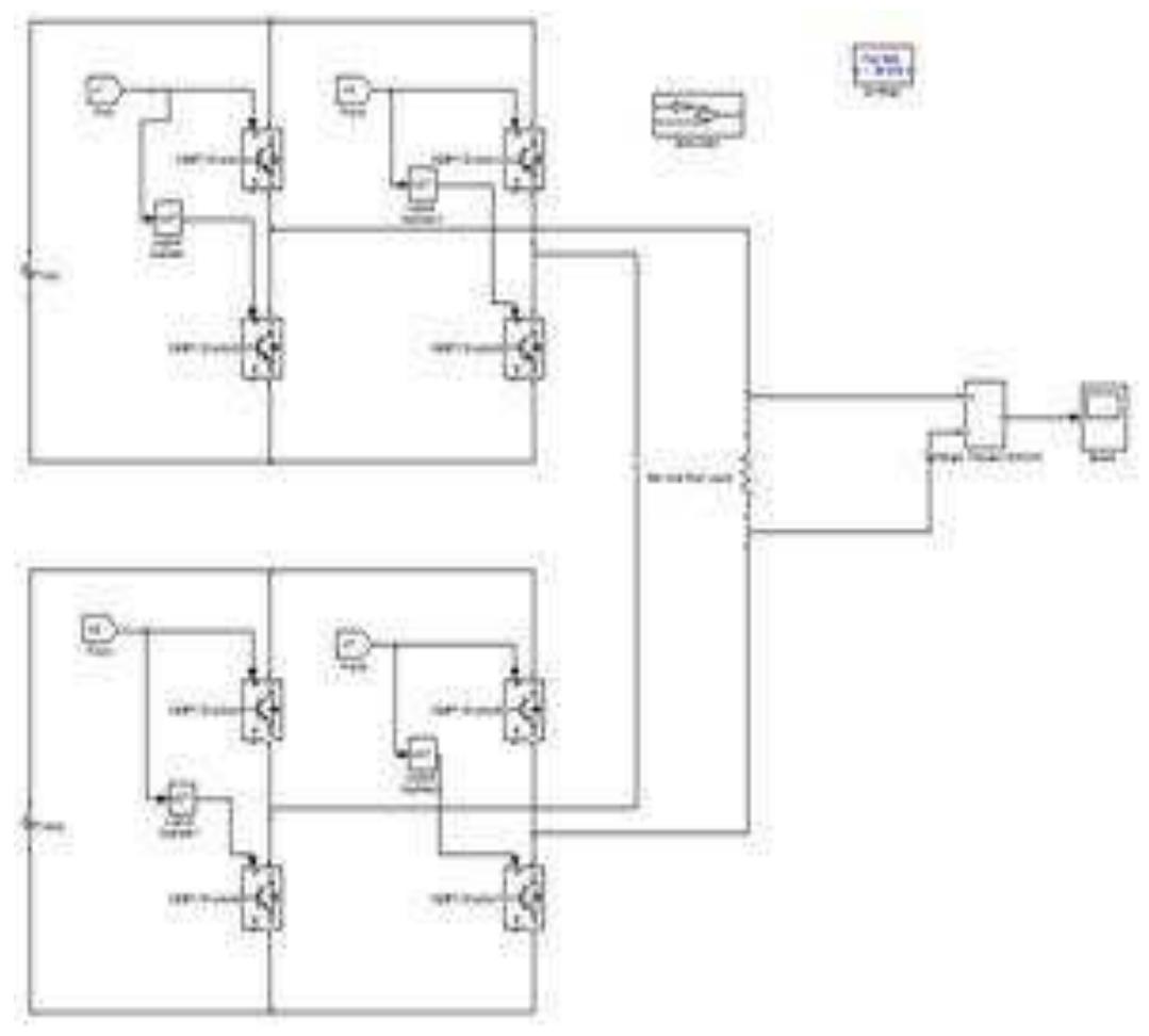 Simulink model of five level chb inverter with phase shifted
