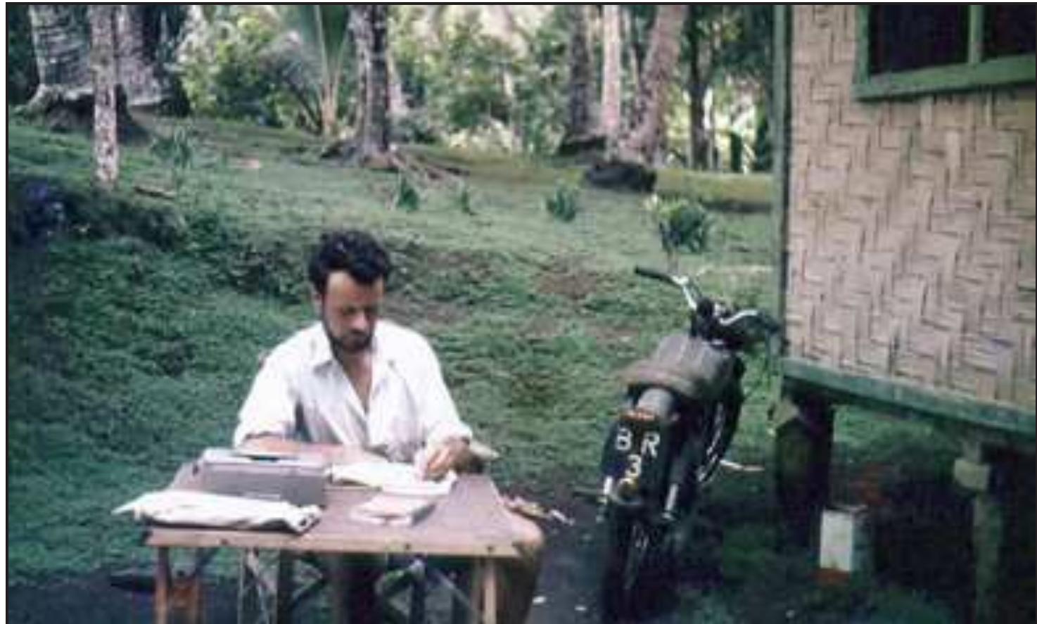 5. michael outside his hut in navuti village with the br 3