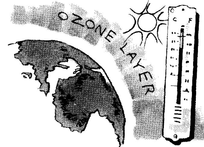 The ozone layer: a layer of gases which stop harmful