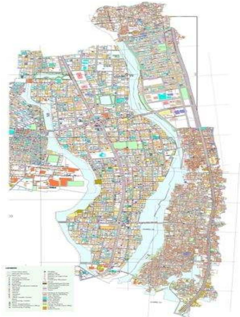 Map 1: base map, ward no. 19, zone — 09, dhaka city