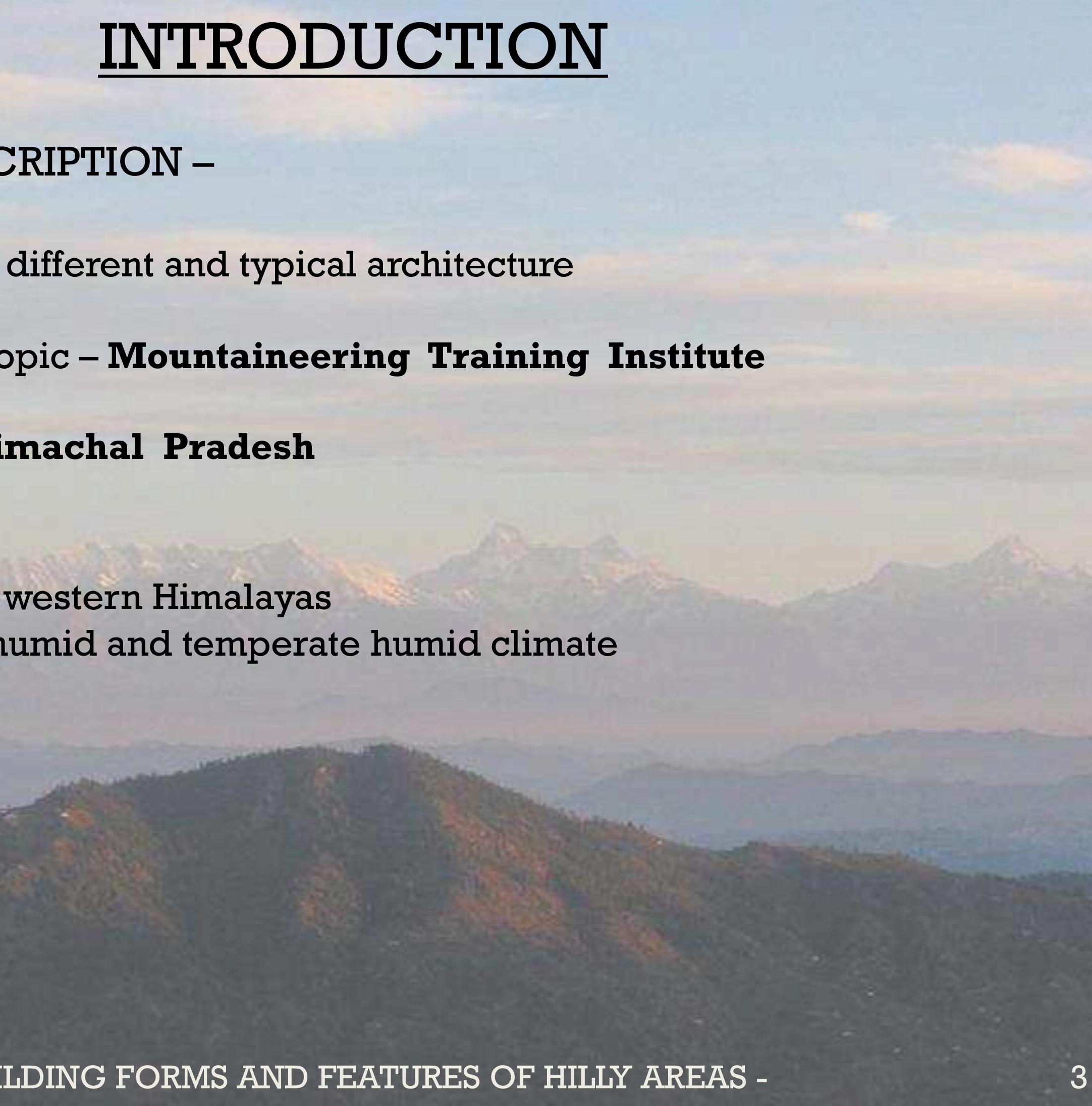 (PDF) BUILDING FORMS AND FEATURES ON HILLY AREAS