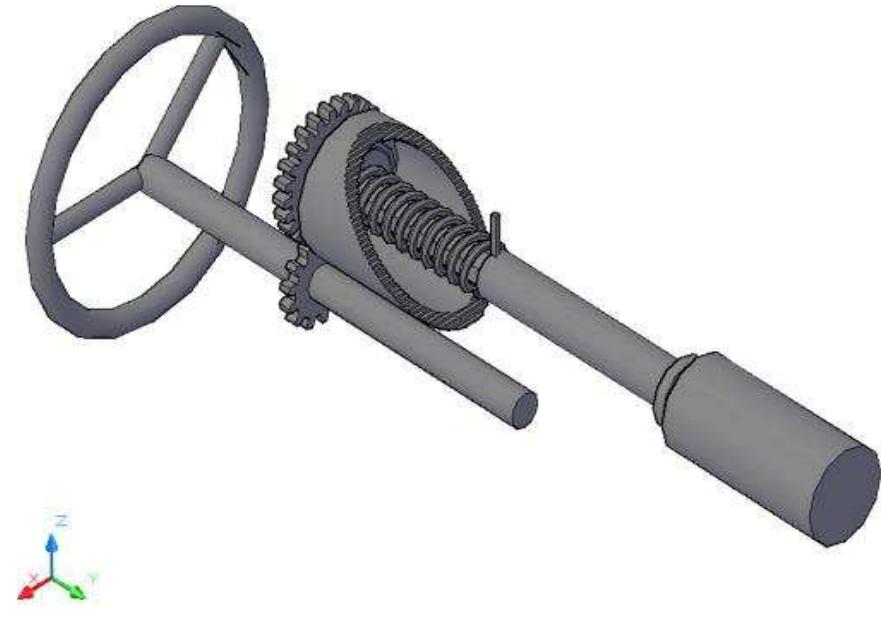 Pictorial projection for assembly drawing of sss steering