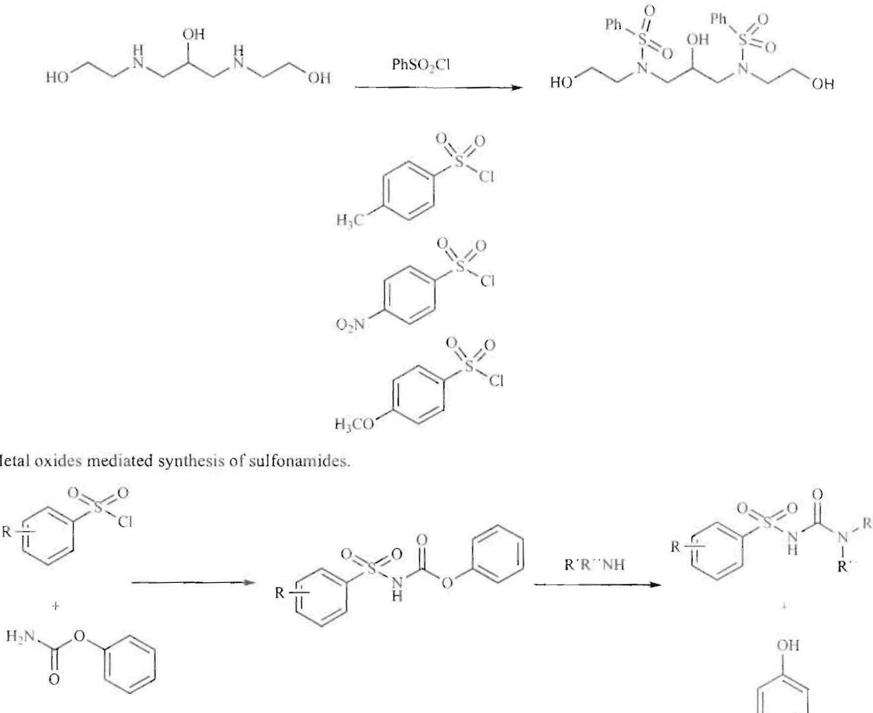 (8). synthesis of arenesulfonylureas {rom reaction of phenyl
