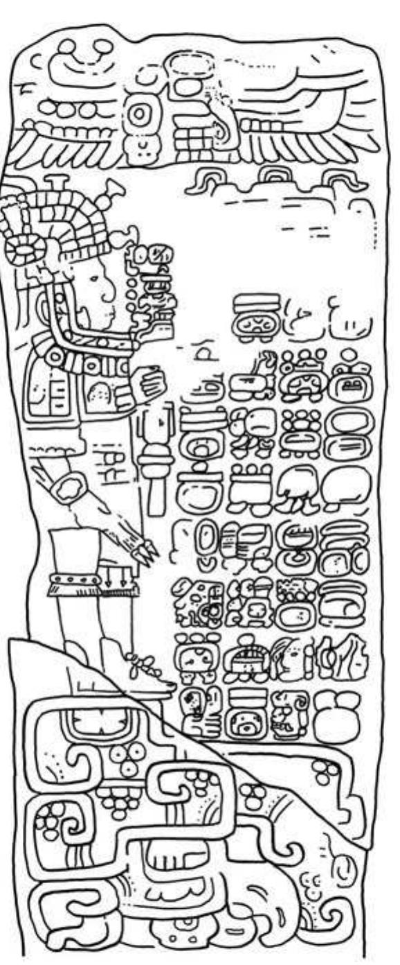 Tres islas stela 2 (drawing by mirza monterroso from the