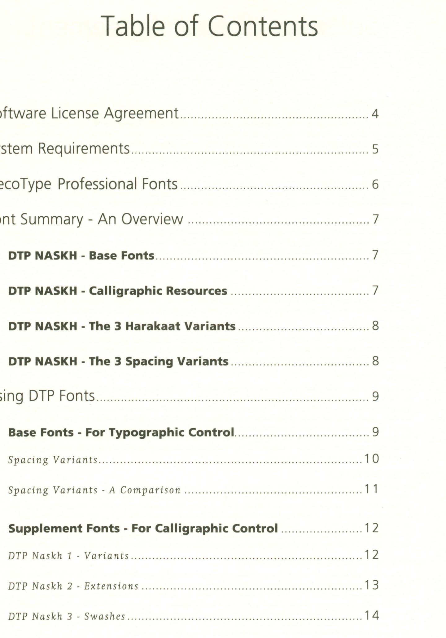 Figure 10 - DTP Naskh - The DecoType Professional Fonts
