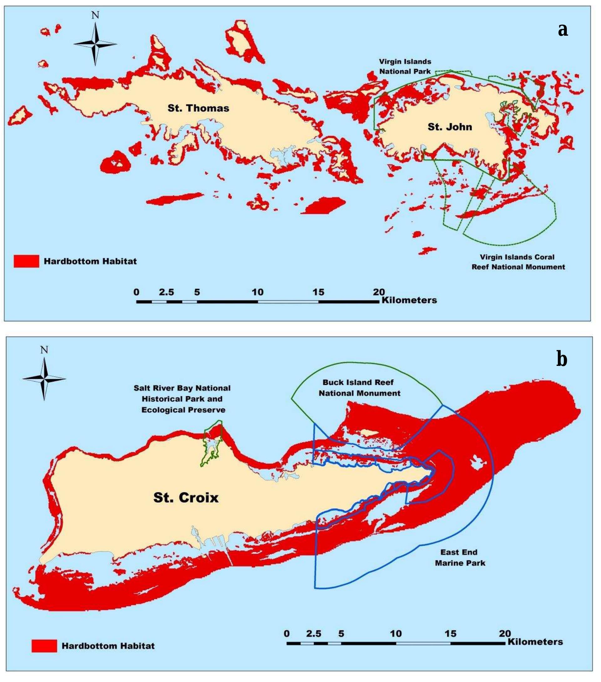 Sop 3.1 usvi sampling regions (st. thomas and st. john (a)