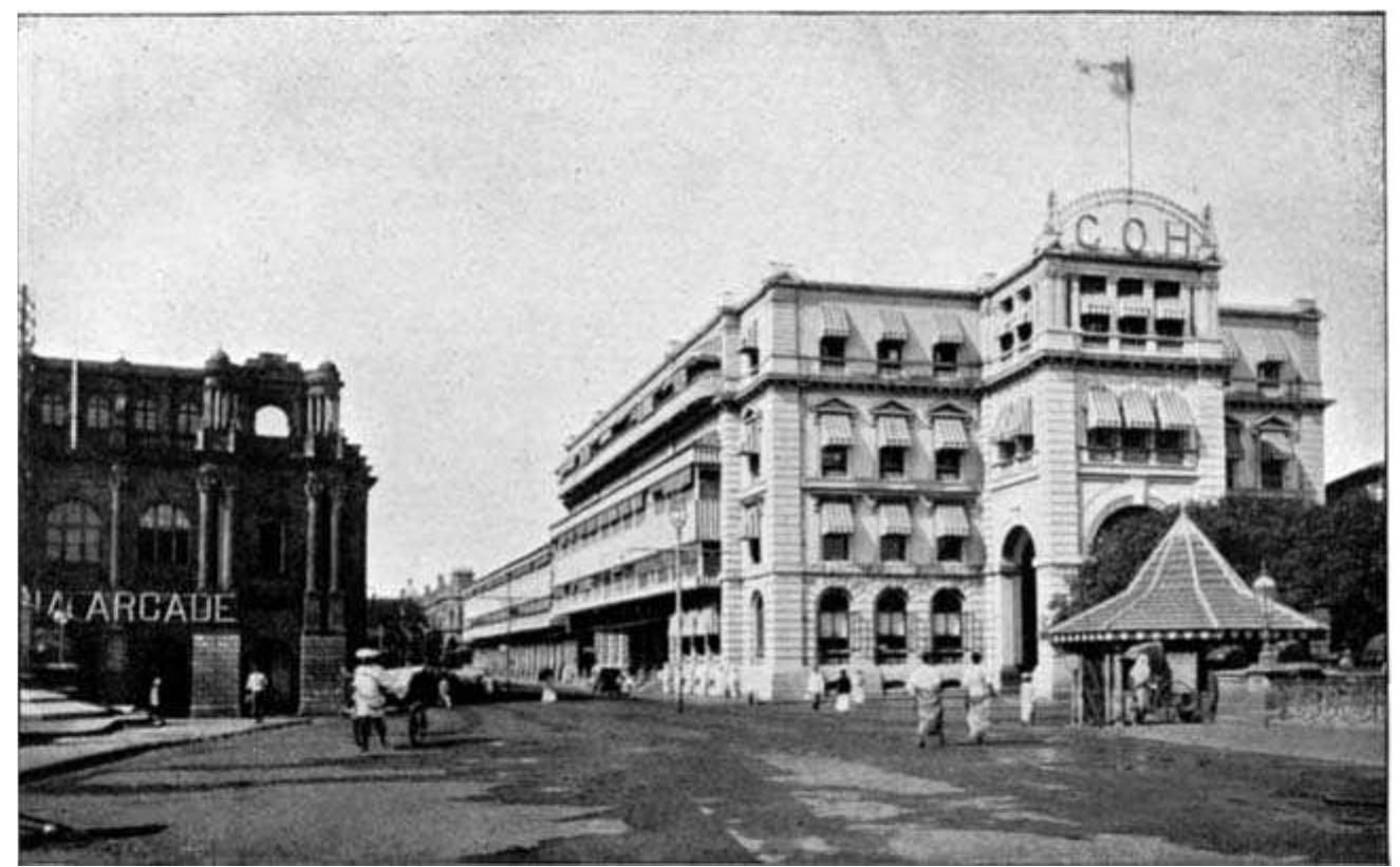 Dlock of flats. in singapore, where a british trading post