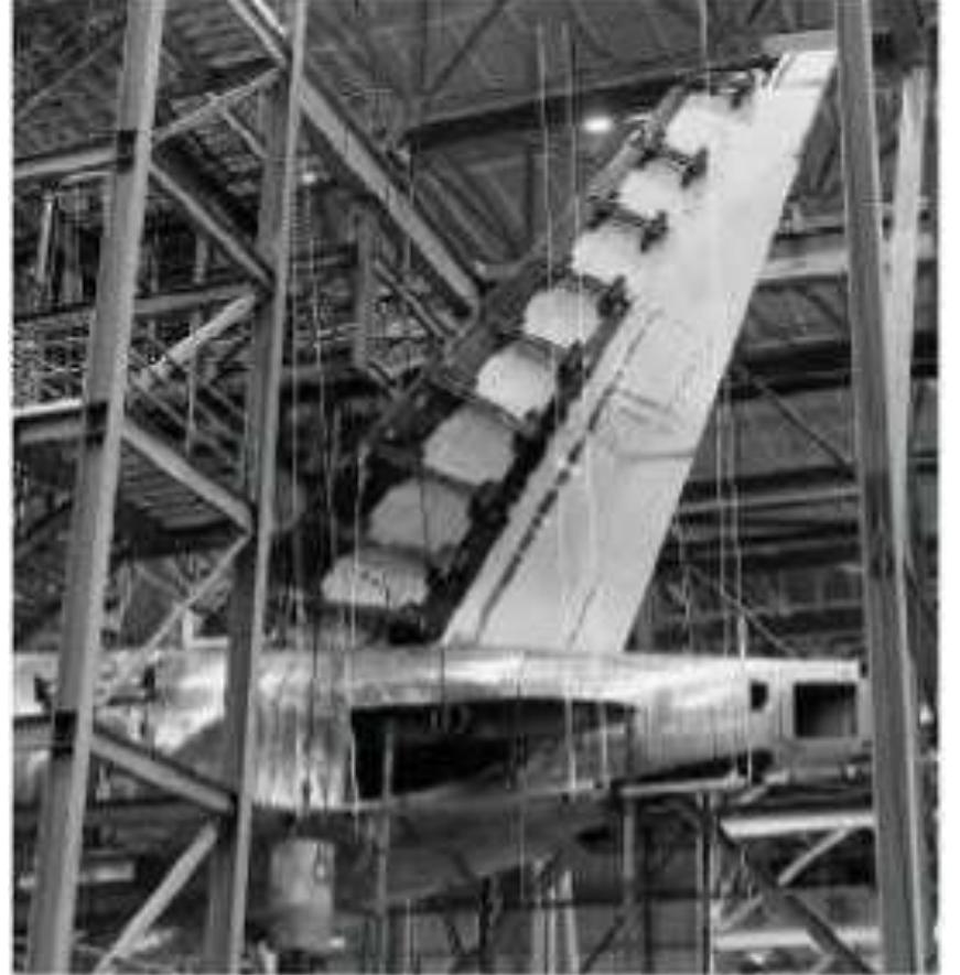 777 vertical stabilizer test setup