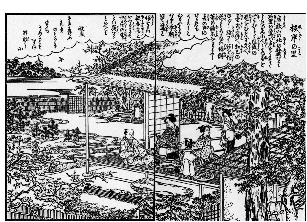 Illustration from the edo meisho hanagoyomi (1827). jinnai