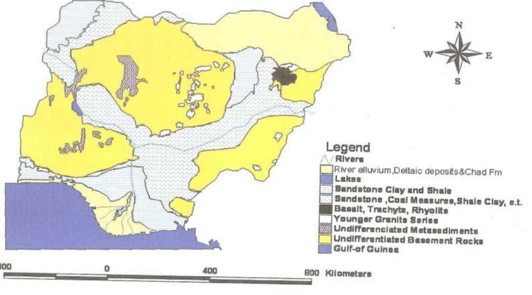 A simplified geologic map of nigeria the nigeria basement