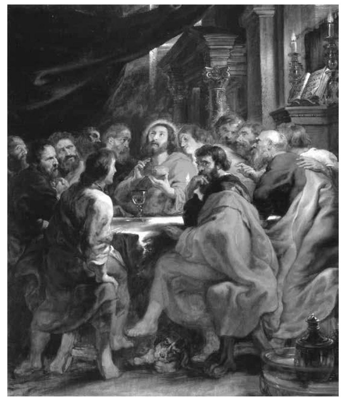 Peter paul rubens, the last supper (1693), pinacoteca di