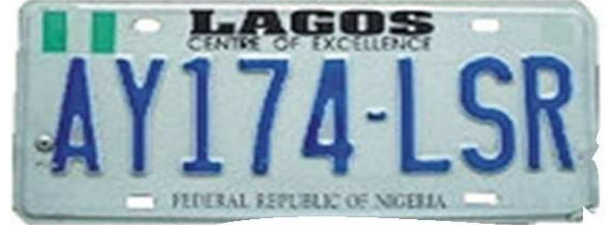 Asample of the first frsc plate numbering system replacing
