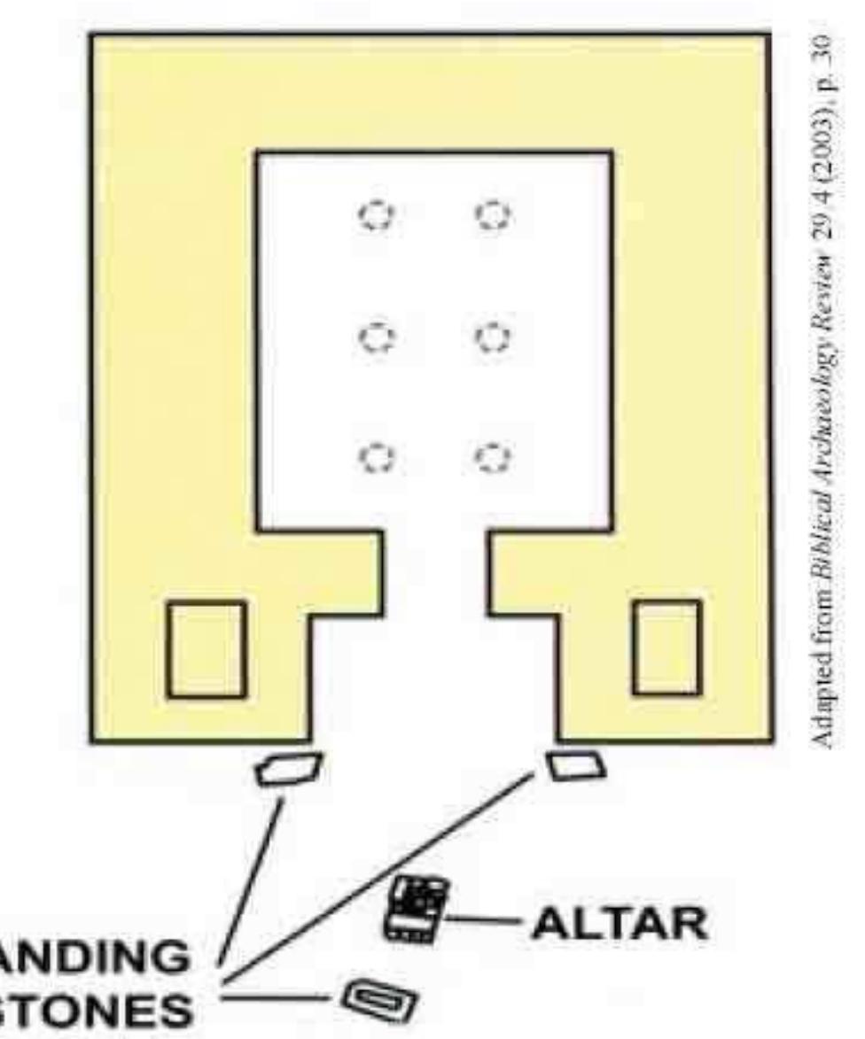 Plan of the fortress temple at shechem, showing the
