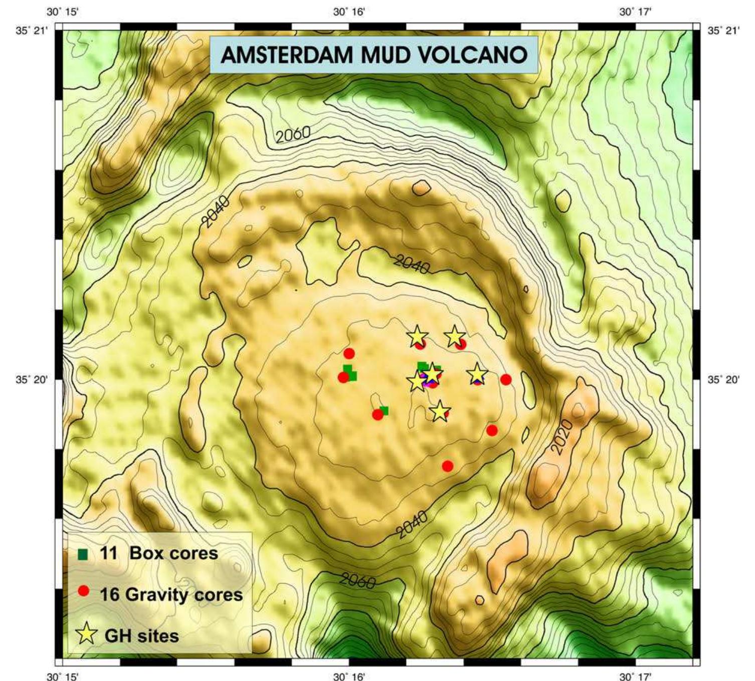Microtopographic shaded relief map of the amsterdam “crater”