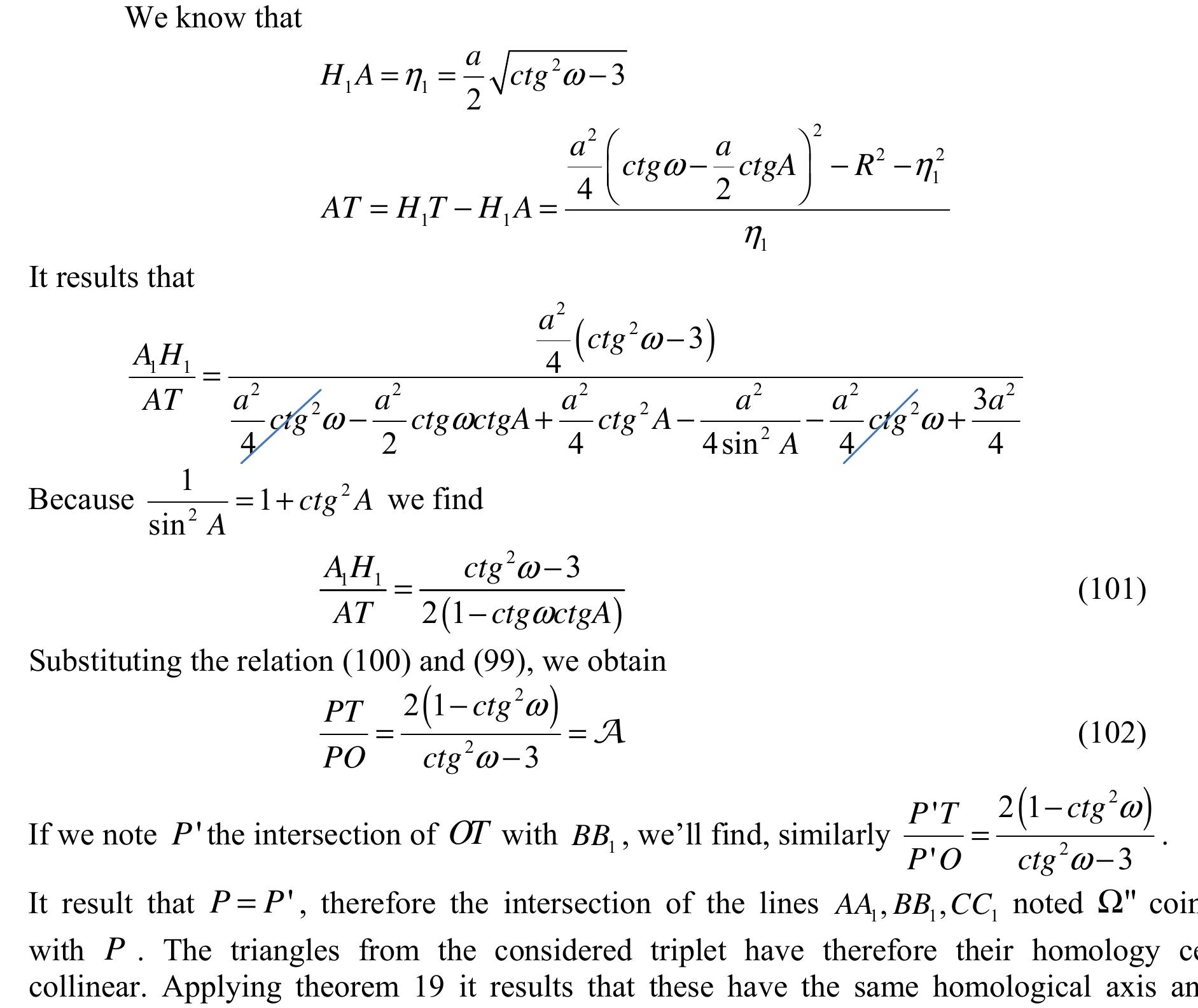 Figure 47 - The Geometry of Homological Triangles