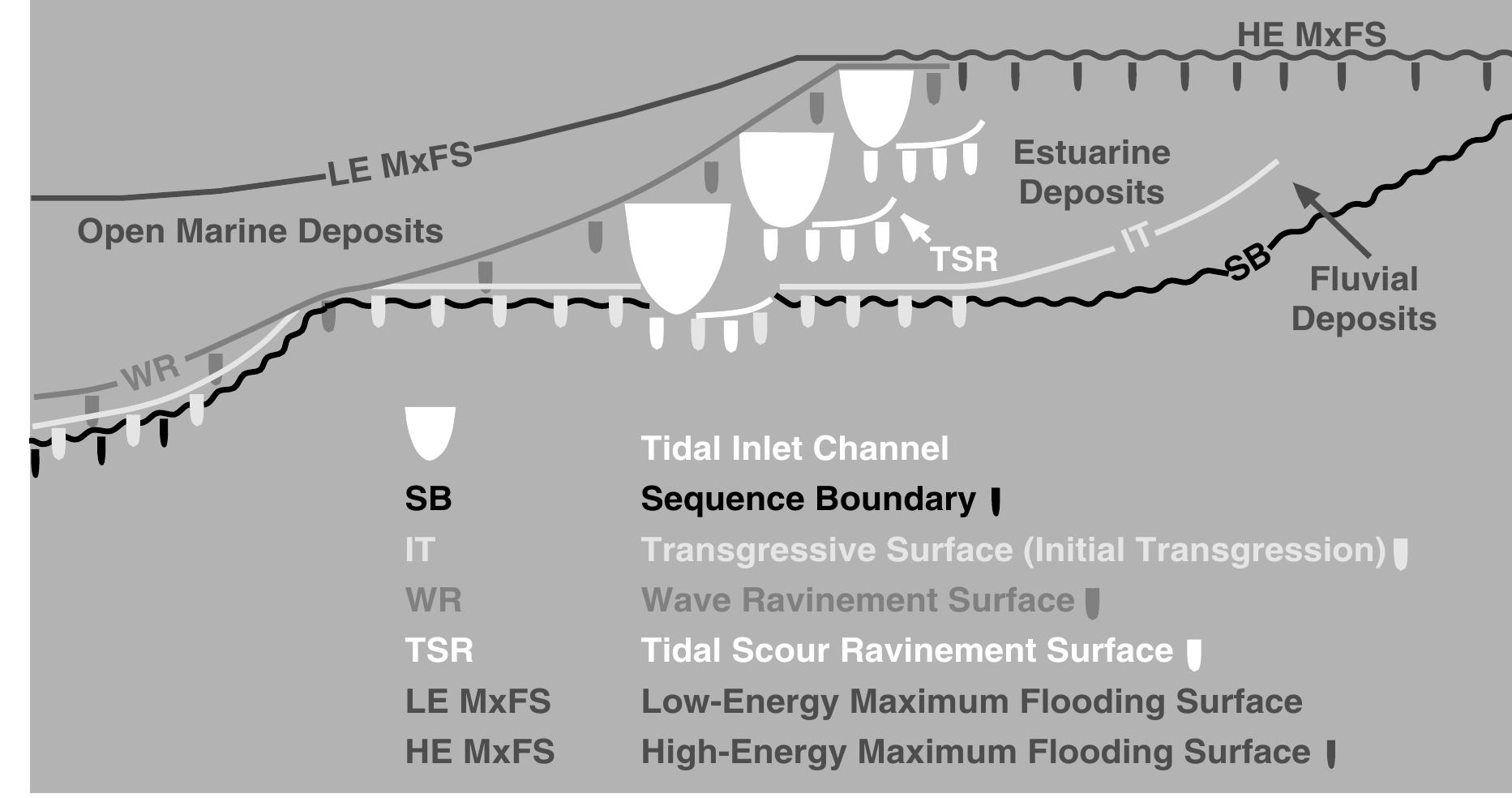 10 schematic model of incised valley surface types commonly