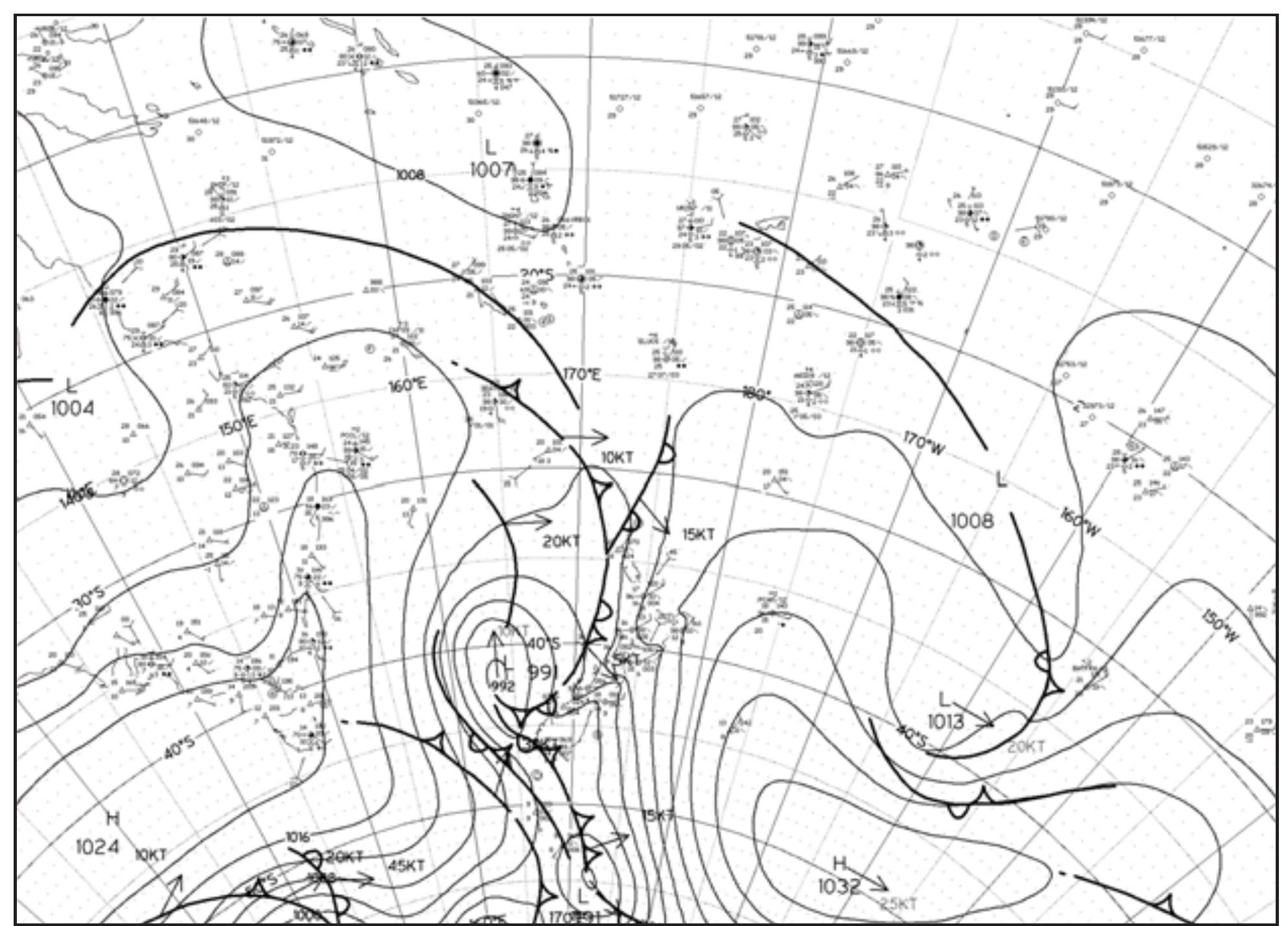 Fic. $20.2. meteorological analysis chart showing the