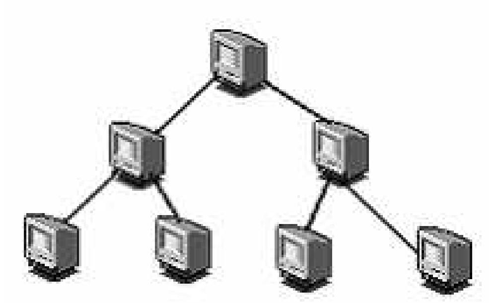 The most common structure or topology known as tree