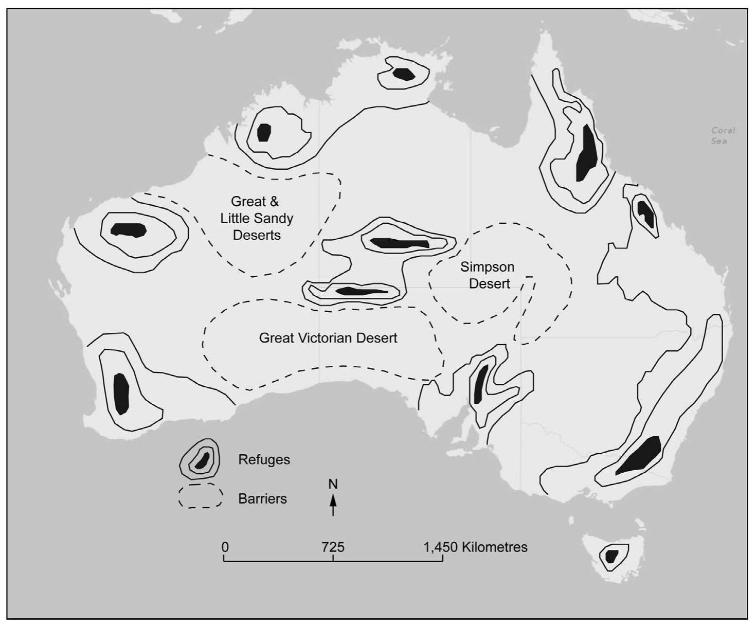 Figure 2 - from Human refugia in Australia during the Last