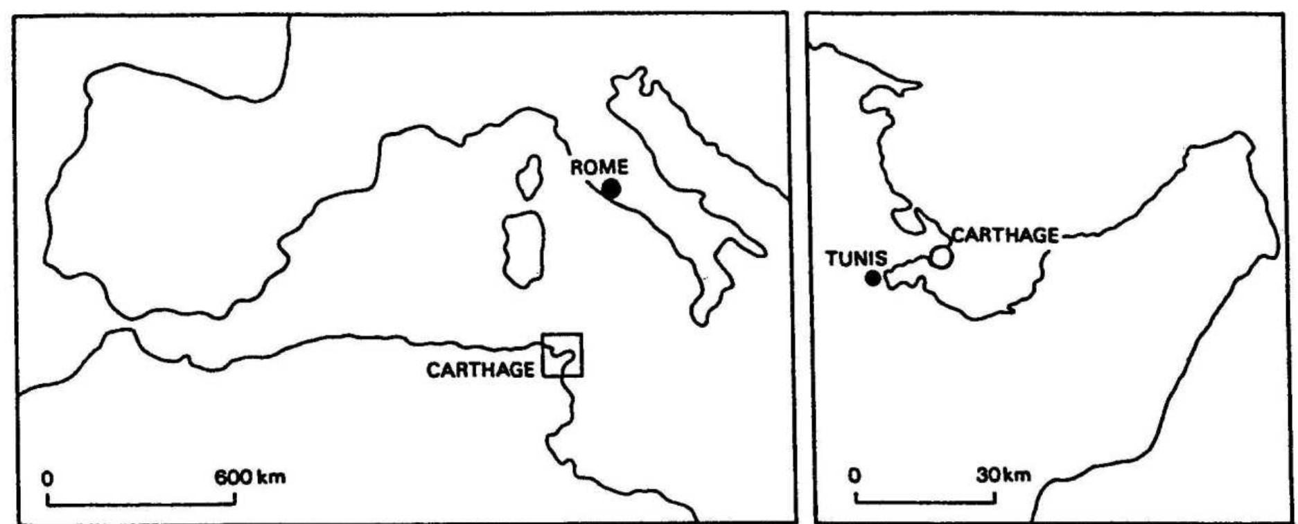 Location map of carthage.