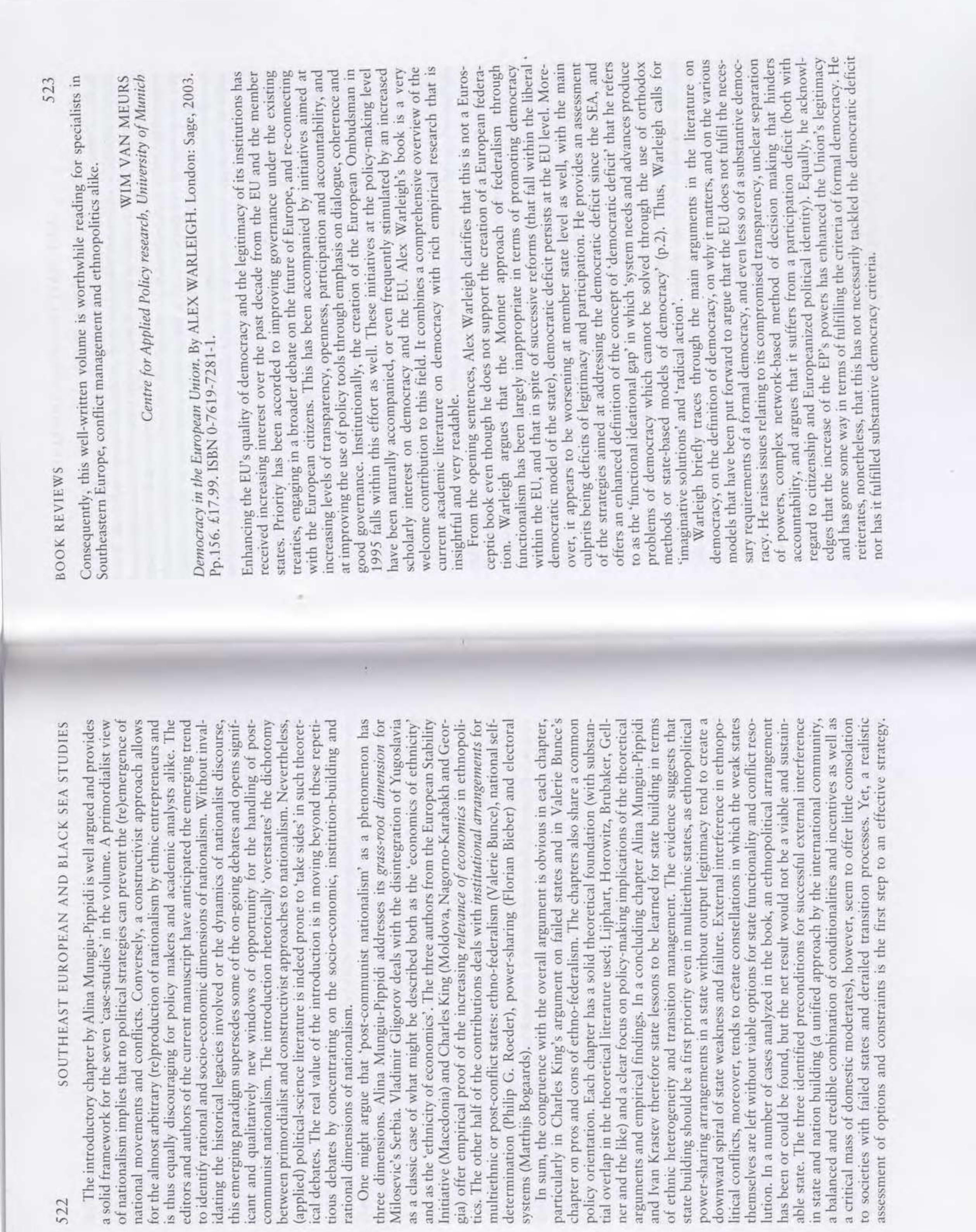 Table 2 - Alina Mungiu-Pippidi. Nationalism after communism
