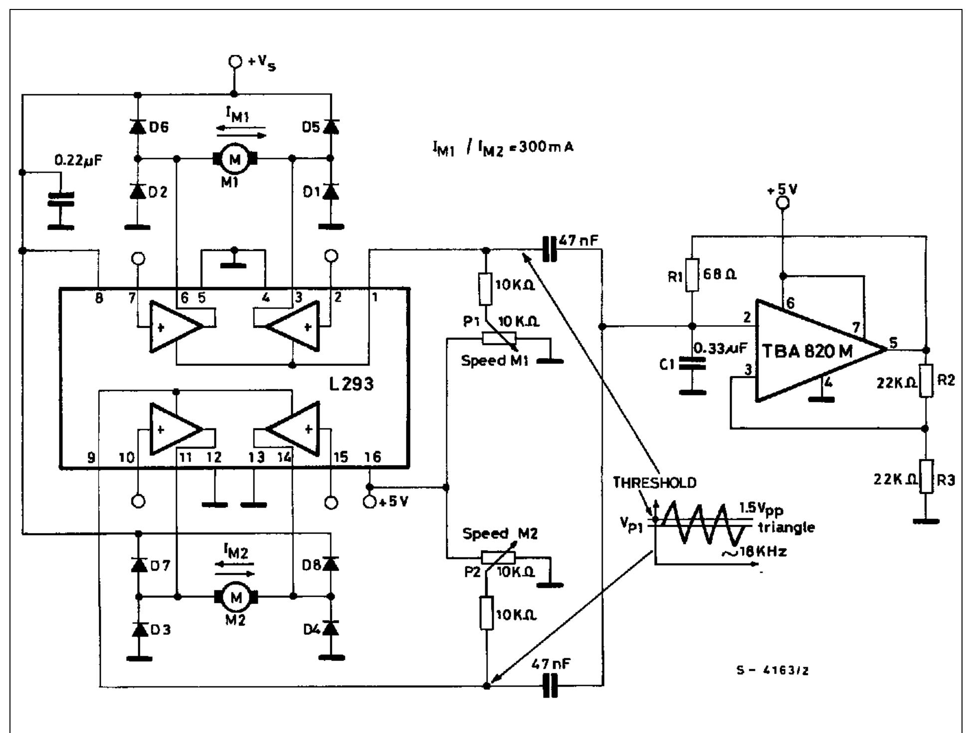 : this circuit illustrates pwm control of the motor speed.