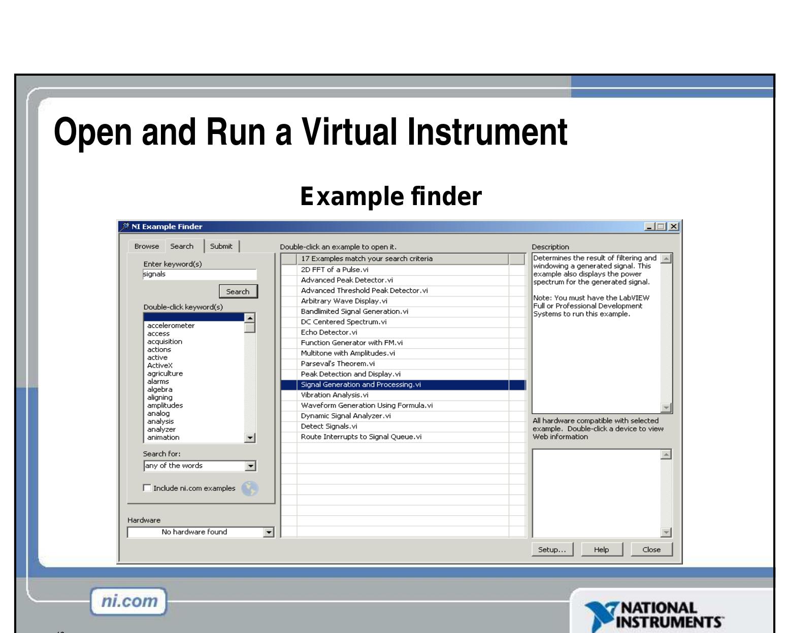 Figure 13 - Virtual Instrumentation With Lab VIEW