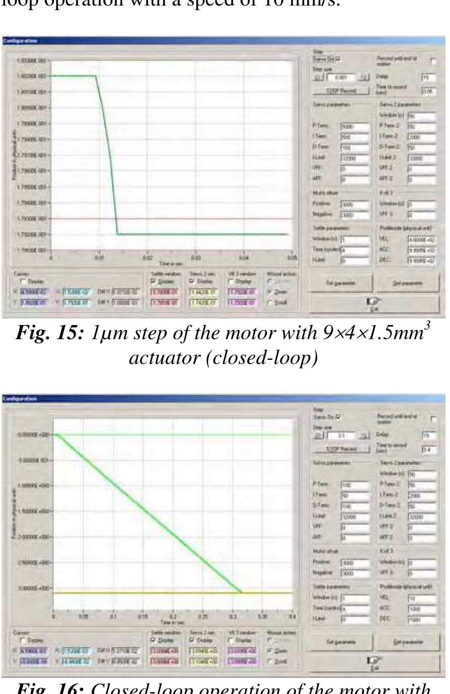 Figure 18 - Design of Linear Ultrasonic Micro Piezo Motor