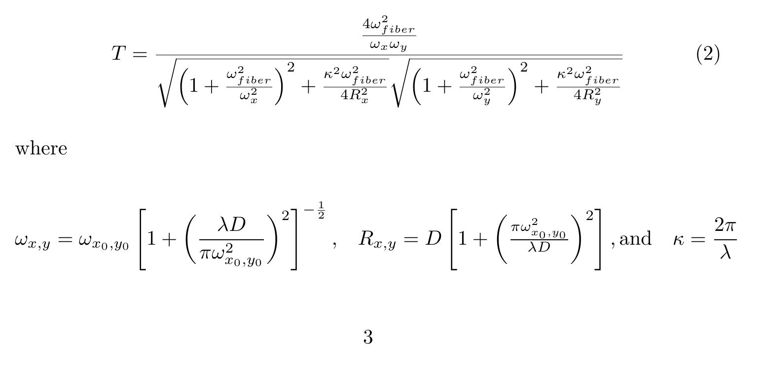 Figure 1 - from Laser coupling efficiency in single mode