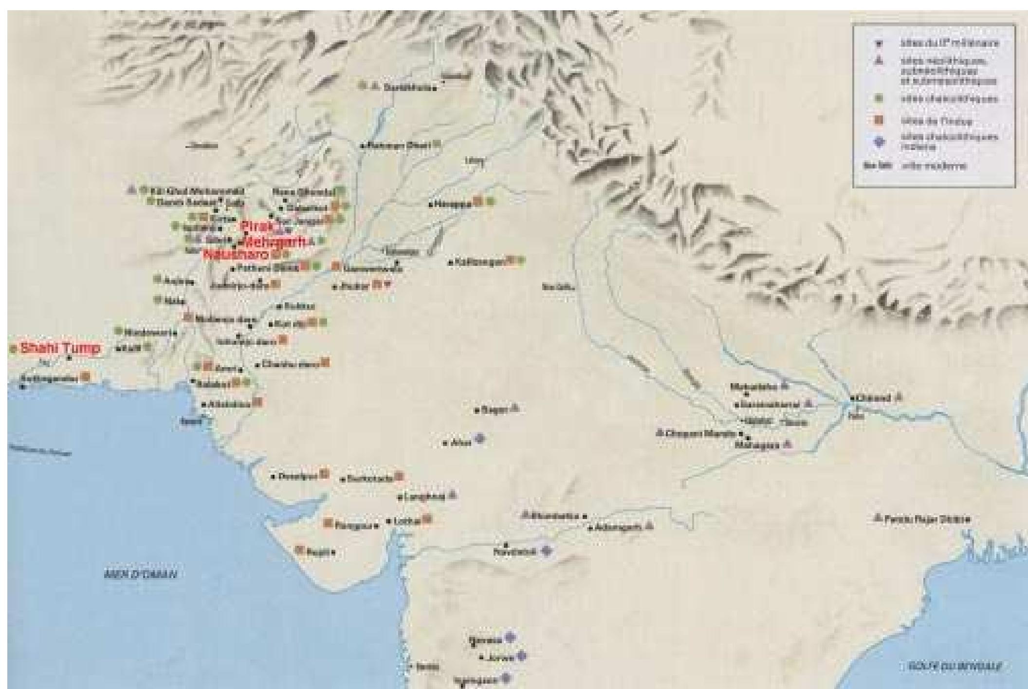 : map of prehistoric sites in the north of the indian