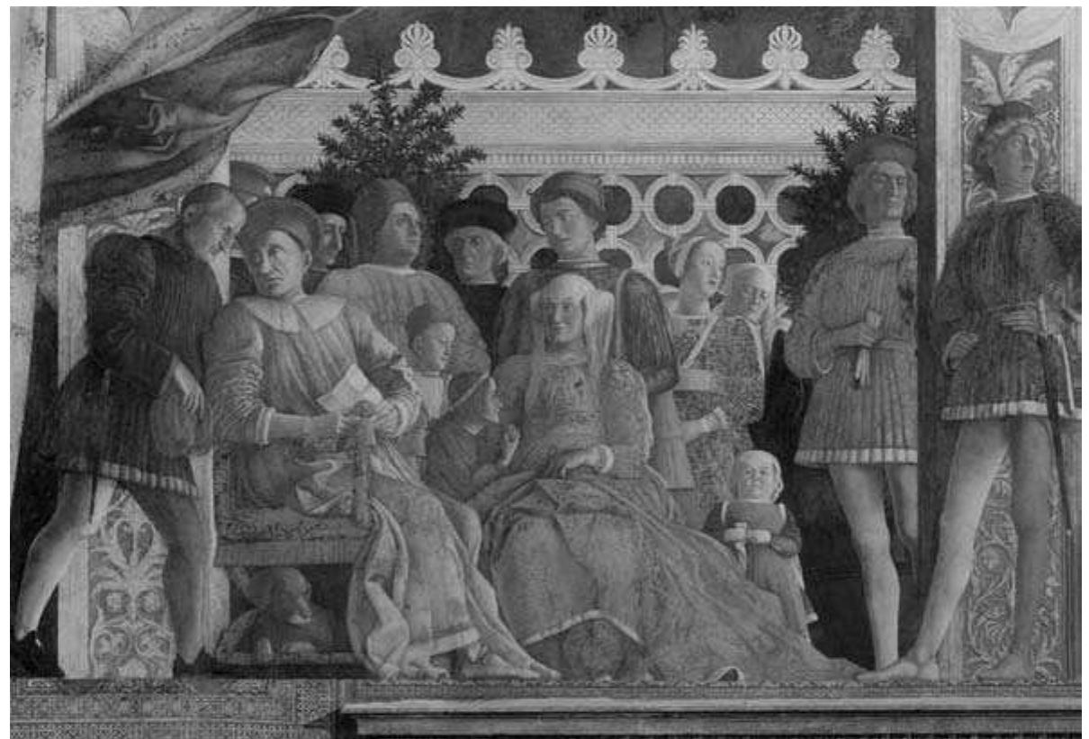 Mantegna, ludovico gonzaga and family, fresco, 1465-74,