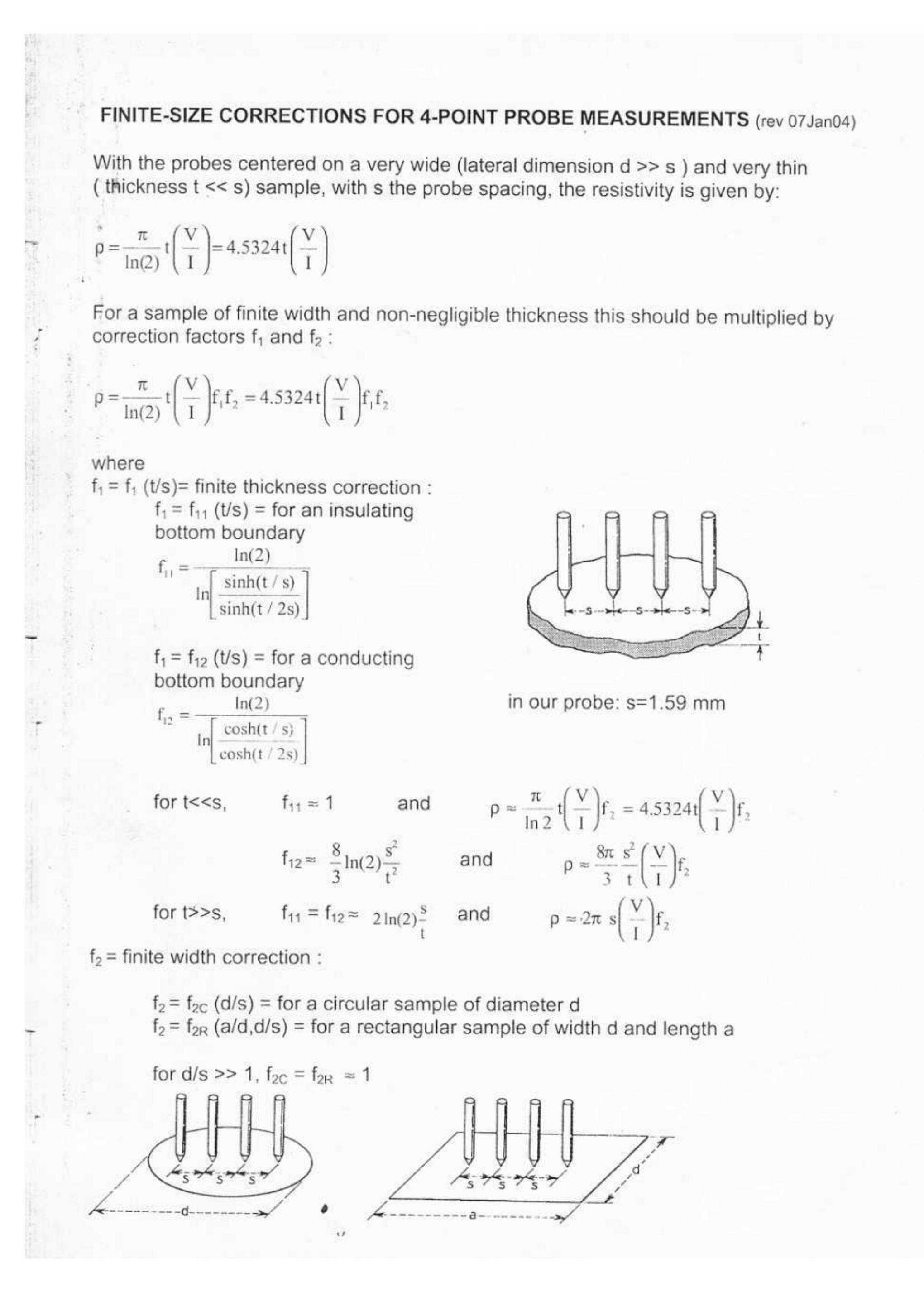 (PDF) Four-Point Probe Manual