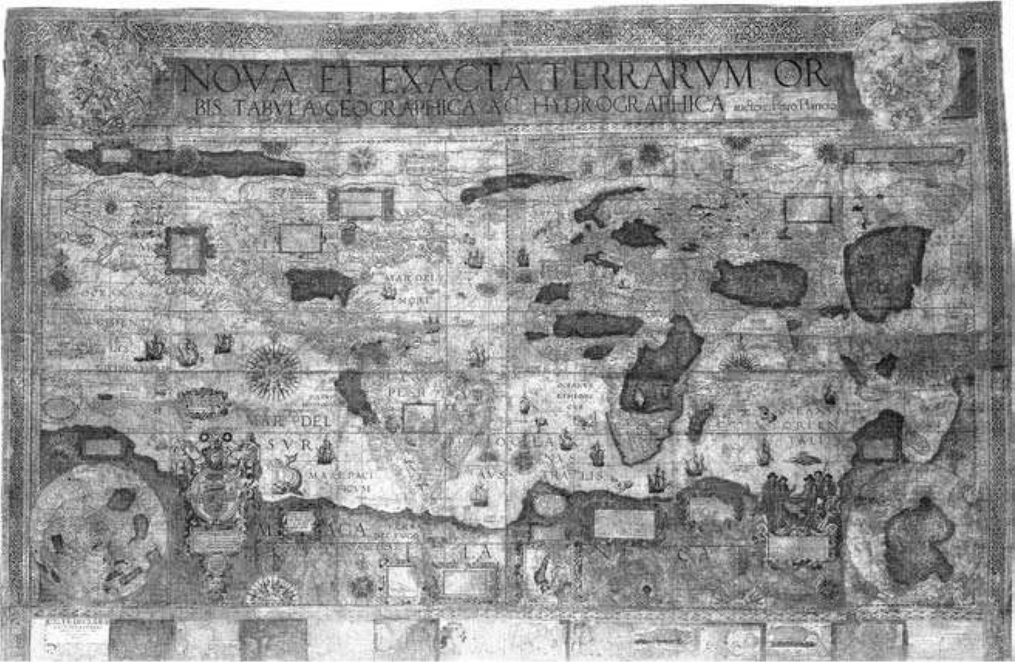27. wall map of the world by petrus plancius, 1592. in