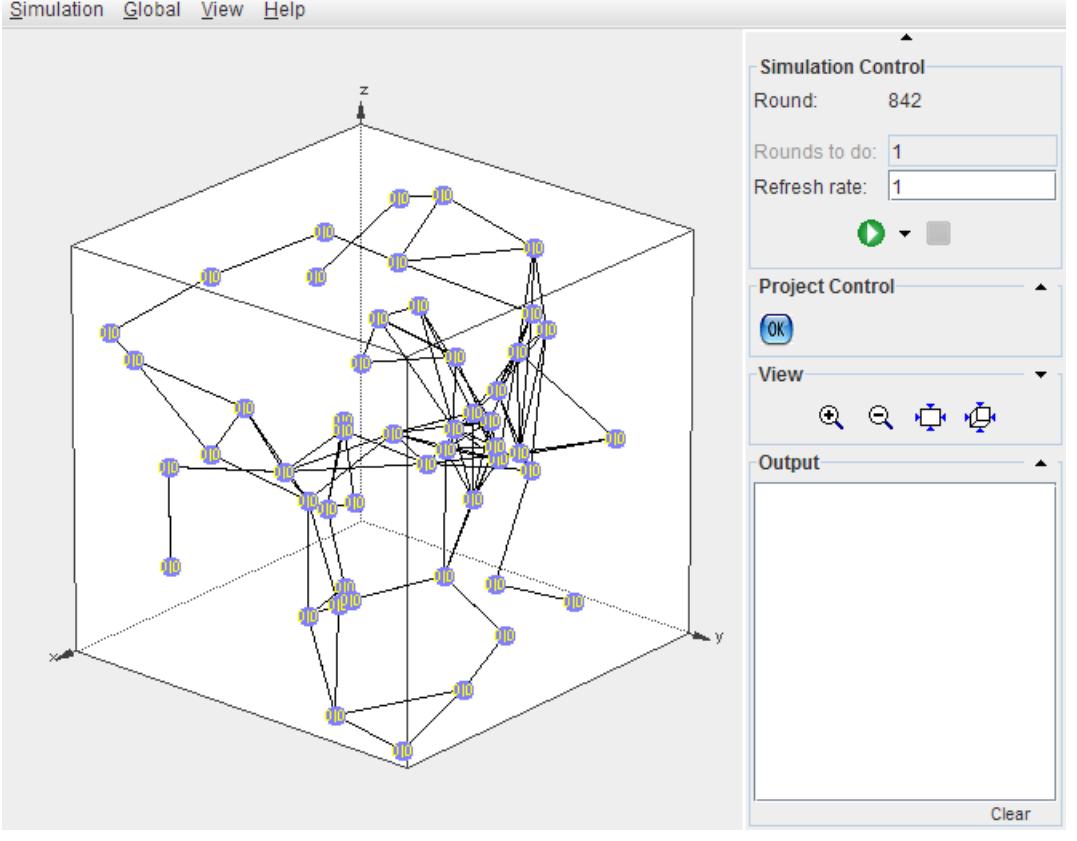 Sinalgo — a sample 3d visualization sinalgo has a gui